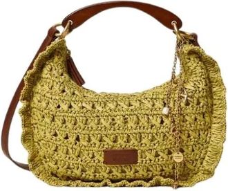 Twinset Femme, Sacs, Vert, Taille: ONE Size Croissant Hobo Bag
