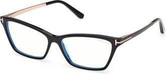 Tom Ford unisex, Accessoires, Noir, Taille: 56 MM Monture optique papillon