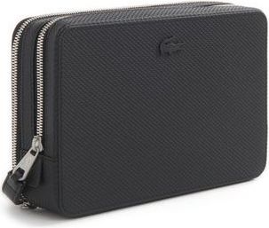 Lacoste Pochette en cuir grain&eacute;