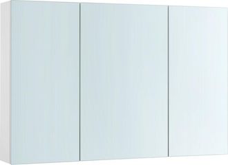 Vasagle Armoire Murale Salle de Bain, Placard avec Miroir, Meuble de Rangement 3 Portes, 15 x 90 x 60 cm, avec Étagère Réglable, Moderne, Blanc