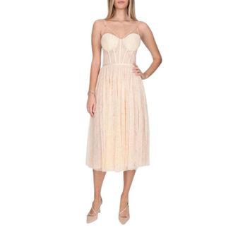 Elisabetta Franchi Damen, Kleider, Beige, MGr&ouml;&szlig;e