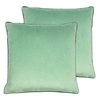 Riva Paoletti Meridian Twin Pack-Feder gef&uuml;llte Kissen, Polyester, Mineral/Teal, 55 x 55cm, 2