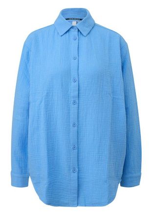 QS by s.Oliver Langarmbluse Bluse Musselin-Bluse