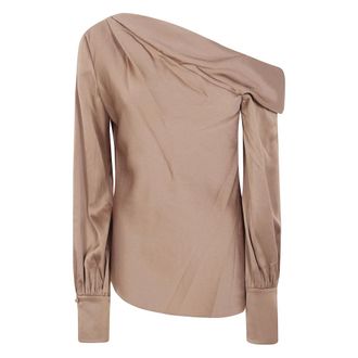 SIMKHAI Femme, Blouses et Chemises, Beige, Taille: 36 FR Alice One-Shoulder Top