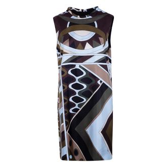 Pucci Femme, Robes, Multicolore, Taille: 38 FR Robe Midi en Twill de Soie
