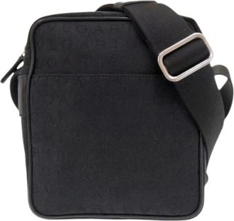 Bulgari Sac bandouli&egrave;re doccasion en toile - Homme - Pre-owned - Noir - Taille: ONE Size