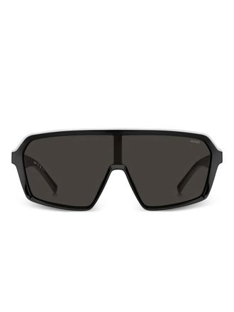 HUGO BOSS lunettes de soleil &agrave; monture g&eacute;om&eacute;trique - Noir