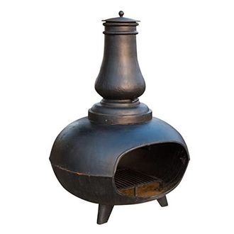 Biscottini International Behälter aus Eisen, geeignet als Feuerschale für den Garten | Besonderer Pflanzkasten für den Außenbereich