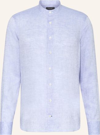 Olymp Olymp Signature Leinenhemd Tailored Fit Mit Stehkragen blau