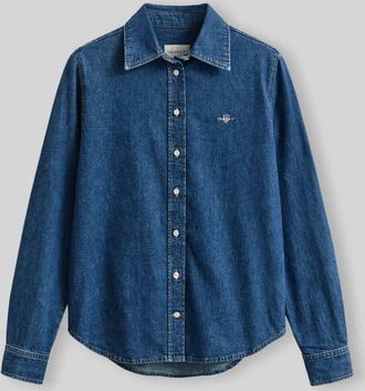 GANT Relaxed Fit Jeansbluse aus reiner Baumwolle