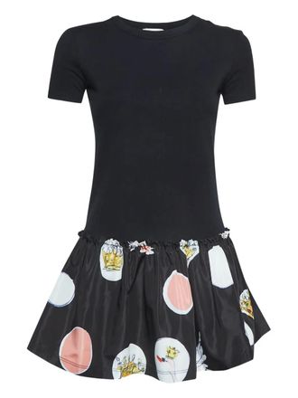 Valentino t-shirt en coton à imprimé graphique - Noir