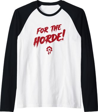World of Warcraft World of Warcraft For The Horde! Epic Quote Big Chest Logo Raglan