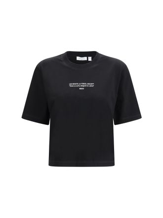 Off-white Logo Text Print T-shirt - Black