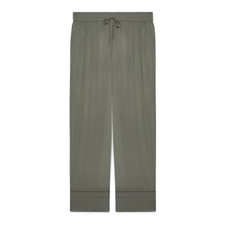 Fiorella Rubino Weite Hose mit Ajour-Detail - - Trousers - Damen - Gr&uuml;n - L