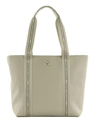 Tommy Hilfiger Cabas Femme Sac Tommy Life Shopper CB Fermeture Éclair, Ecru (Feather White/Oatmilk Mix), Taille Unique