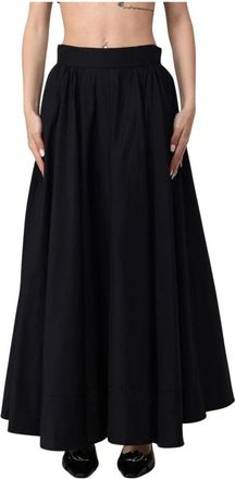 Andamane Femme, Jupes, Noir, Taille: 34 FR Flowing Long Skirt