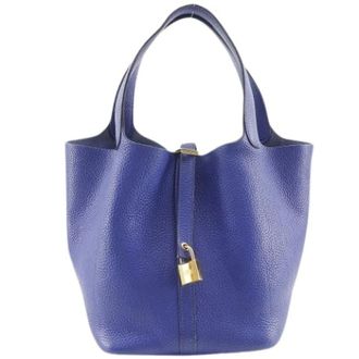 Herm&egrave;s Sac Picotin Lock Pre-owned - Femme - Pre-owned - Bleu - Taille: ONE Size
