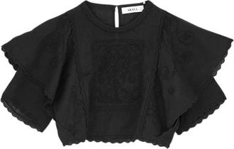 Skall Studio Femme, Blouses et Chemises, Noir, Taille: 38 FR Jardin Blouse