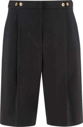 Elisabetta Franchi Femme, Shorts, Noir, Taille: 42 FR Pantalon large pliss&eacute; taille haute