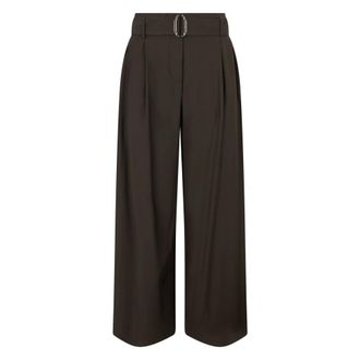 Moorer Pantalon NOA Baggy avec Ceinture - Femme - Pantalons - Brun - Taille: 36 FR