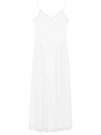 Rotate robe longue en satin ornée de dentelle - Tons neutres