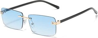 Generic Lunettes de soleil carrées sans monture pour hommes et pour femmes, vacances en plein air (couleur : B, taille : moyen) 2026, D, Taille unique