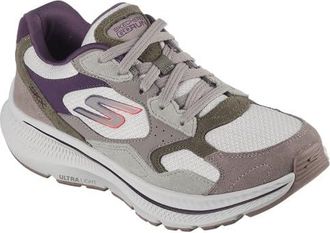 Skechers Femme Go Run Consistent 2.0 Retro Stride Basket, Natural Suede/Purple Trim, 38.5 EU