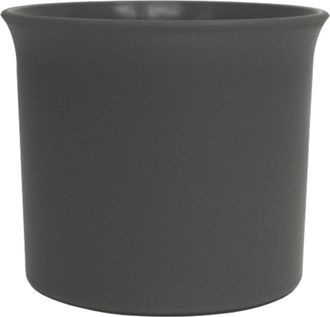 Leni Atlas Blumentopf und &Uuml;bertopf &Oslash; 13 cm H&ouml;he 10 cm Anthrazit Kunststoff matt Pflanztopf f&uuml;r Hydrokultur und Erde