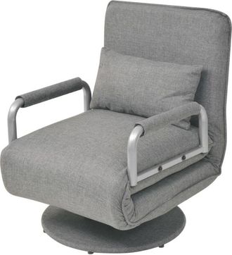 vidaXL Drehstuhl und Schlafsofa Hellgrau Stoff - Vidaxl