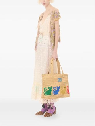 Valentino Garavani Large Raffiachat Tote Bag