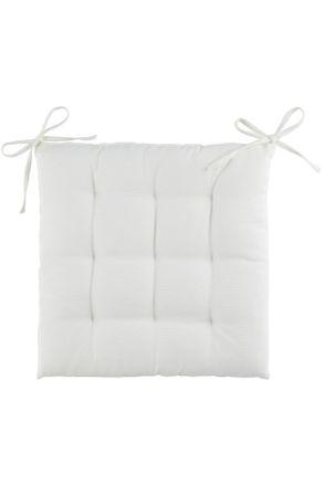 Boxxx Sitzkissen Lena, Wei&szlig;, Textil, Uni, F&uuml;llung: Schaumstoff, Vlies,Schaumstoff, Vlies, quadratisch, 40x40 cm, formstabil, mittels B&auml;ndern zu befestigen, 