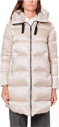 Bomboogie Femme, Manteaux, Beige, Taille: 38 FR Manteau Long dHiver avec Col Enveloppant