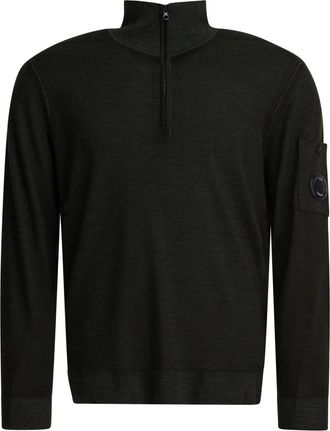 C.P. Company C.p. Company, Homme, Pulls, Noir, Taille: S Pull en Tricot Gris Sweater Aw25