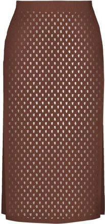 MC2 Saint Barth Femme, Jupes, Brun, Taille: 42 FR Jupe Midi
