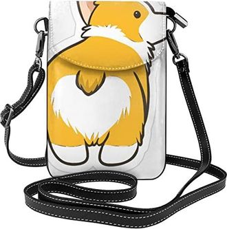 IUBBKI Cute Corgi Butt Cell Phone Purse - Small Crossbody Leather Wallet Women Shoulder Straps Bag Carry Card Cosmetics