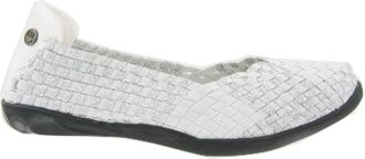 bernie mev. Catwalk Damen Slip auf Ballett Wohnungen (White Silver Metallic, eu_Footwear_Size_System, Adult, Women, Numeric, medium, Numeric_36)