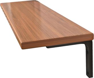 Generic Rustikale schwimmende Regale Holz Wandmontage Regal für Küchenbadezimmer Schlafzimmer Wohnzimmer Home Büro Display Aufbewahrung und Organisation Einhe