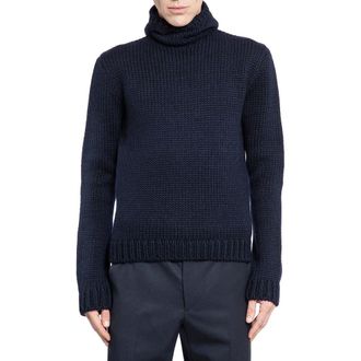 Prada Mens Blue Wool Sweatshirt Clothing