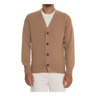 Gran Sasso Woll-Strickjacke mit Kn&ouml;pfen und Streifen - - Knitwear - Herren - Beige - M