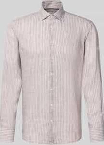 Christian Berg Regular Fit Leinenhemd mit Kentkragen