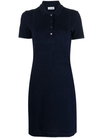 Lacoste robe courte &agrave; col polo - Bleu