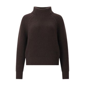 Iris Von Arnim Rollkragenpullover mit halbem Patentmuster - - Knitwear - Damen - Braun - S