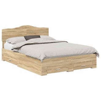 vidaXL Struttura Del Letto Con Cassetto Rovere Sonoma 150 X 200 Cm Vidaxl