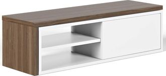 TemaHome Move TV Tisch, 110x35x31 cm, Nussbaum Furnier/weiß