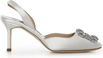 Manolo Blahnik Femme, Chaussures, Blanc, Taille: 41 EU Escarpins