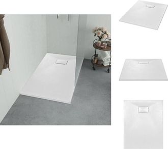 vidaXL Duschwannen - Living Duschwanne smc Wei&szlig; 100&times;80 cm - Wei&szlig;