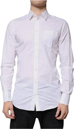 Dolce & Gabbana Homme, Chemises, Blanc, Taille: M Chemise Gold-fit