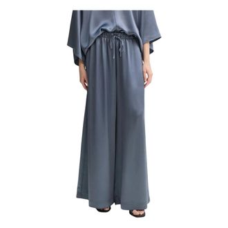 By Malene Birger Pantalon large - Femme - Pantalons - Bleu - Taille: 38 FR