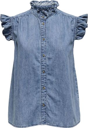 Only Onlshania S/L Frill DNM Shirt AKM