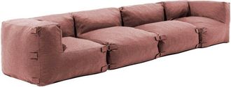 Oviala Canap&eacute; de jardin modulable 4 places terracotta - Mixi